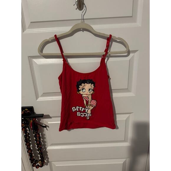 Betty Boop | Tops | Vintage Betty Boop Red Cami Tank Top | Poshmark